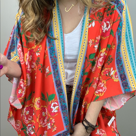 Umgee | Sweaters | Groovy Garden Floral Print Kimono | Poshmark